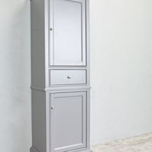 Eviva Elite Stamford 24 inch Gray Freestanding Linen Side Cabinet