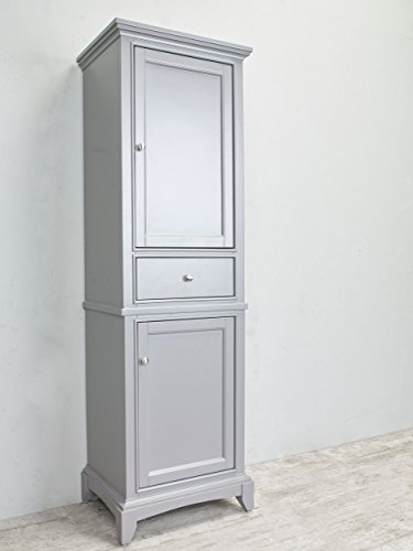 Eviva Elite Stamford 24 inch Gray Freestanding Linen Side Cabinet