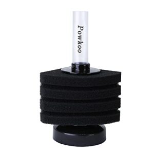 powkoo 4-layer corner sponge filter aquarium air filter little sponge filter