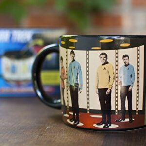 Star Trek Transporter Heat Changing Mug - Add Coffee or Tea and Kirk, Spock, McCoy and Uhura Appear on the Planet's Surface - Comes in a Fun Box,14 oz