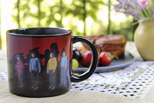 Star Trek Transporter Heat Changing Mug - Add Coffee or Tea and Kirk, Spock, McCoy and Uhura Appear on the Planet's Surface - Comes in a Fun Box,14 oz