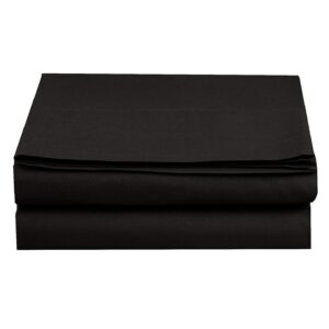 luxury flat sheet on amazon elegant comfort wrinkle-free 1500 thread count egyptian quality 1-piece flat sheet, california king size, black