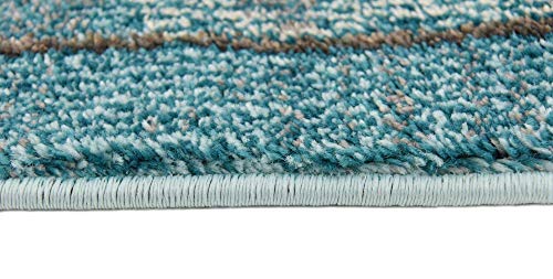 Unique Loom Medici Collection Vintage Botanical Traditional Light Blue Square Rug (8' 0 x 8' 0)