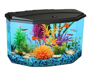 koller products plastic 3-gallon aquarium starter kit with 7 colors led lighting and complete filtration, ideal for a variety of tropical fish , betta fish, tropical fish, cichlids, ornamental shrimp