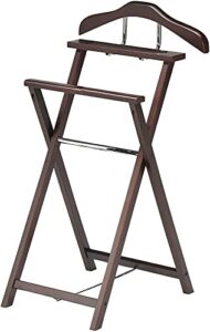 pilaster designs contemporary walnut solid wood faydell folding cloth valet stand organizer