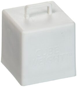 creative balloons™ mfg. inc. cube weight balloon weight, 65 gram, white, 10 piece