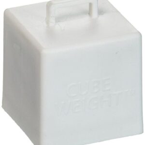 Creative Balloons™ Mfg. Inc. Cube Weight Balloon Weight, 65 Gram, White, 10 Piece