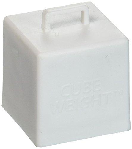 Creative Balloons™ Mfg. Inc. Cube Weight Balloon Weight, 65 Gram, White, 10 Piece