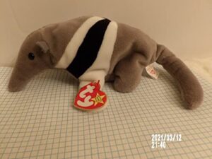 ty teenie beanie babies : antsy anteater teenie beanie baby plush nwt #2 yr 1993 .hn#gg_634t6344 g134548ty8366