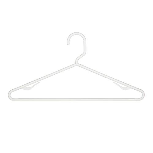 Woolite 6 Pack Plastic White Hangers