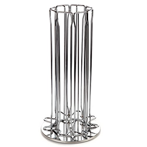 Lily's Home Coffee Capsules Holder Carousel Compatible with Nespresso Coffee Pods. Holds 80 Nespresso Pods - Chrome. IMPORTANT - This holder does NOT hold K-Cup capsules or the Vertuoline Capsules.