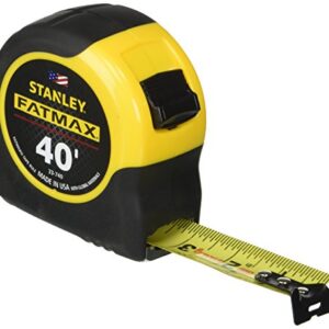 Stanley Tools FatMax 33-740 40-Foot Tape Rule with BladeArmor Coating,black; Yellow