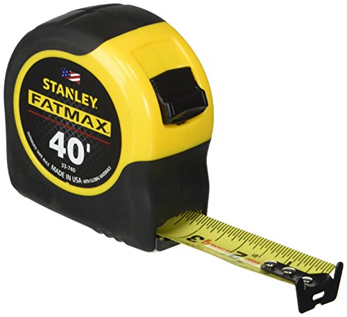 Stanley Tools FatMax 33-740 40-Foot Tape Rule with BladeArmor Coating,black; Yellow