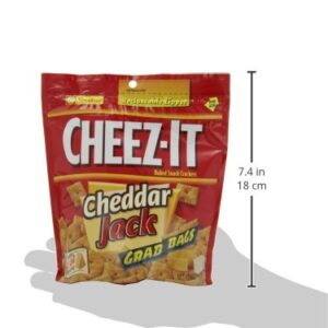 Cheez-It, Baked Snack Cheese Crackers, Cheddar Jack, 7oz (Pack of 6)