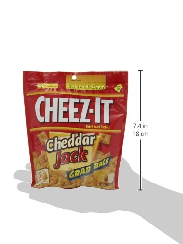 Cheez-It, Baked Snack Cheese Crackers, Cheddar Jack, 7oz (Pack of 6)