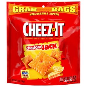 Cheez-It, Baked Snack Cheese Crackers, Cheddar Jack, 7oz (Pack of 6)