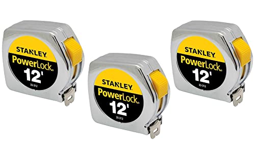 Stanley Hand Tools 33-312 3/4" X 12' PowerLock Professional Tape Measure (3 Pack)