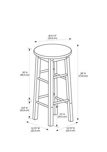 Linon 29-Inch Barstool With Round Seat