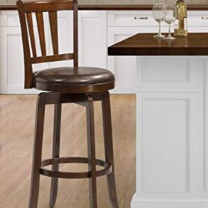 Hillsdale Presque Isle Swivel Stool, Bar Height, Cherry