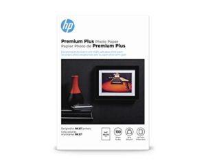 hp premium plus photo paper, satin, 4x6 in, 100 sheets (cr666a)