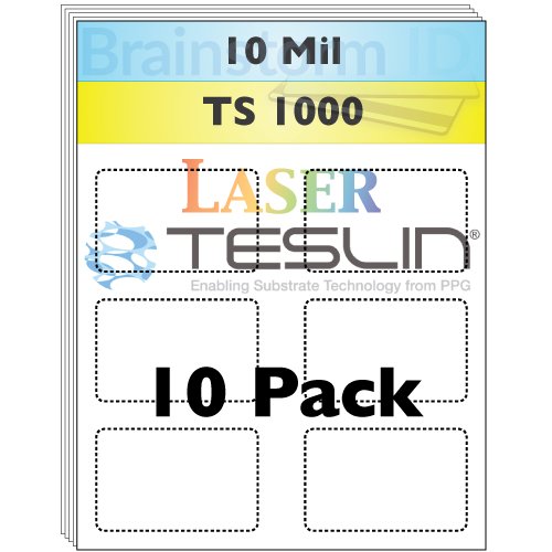 Perforated Laser Teslin® Synthetic Paper - 10 Sheets