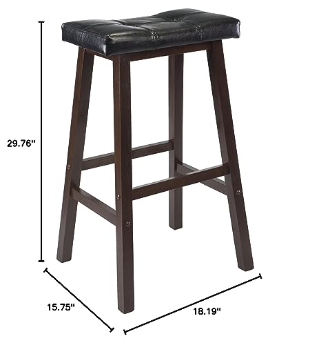 Winsome Mona Stool, 29", Antique Walnut