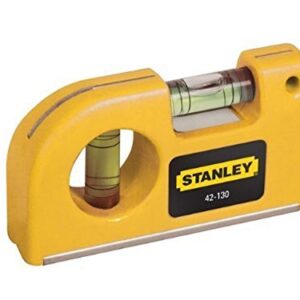 Stanley 0-42-130 Pocket Level magnetic horizontal/vertical, Yellow