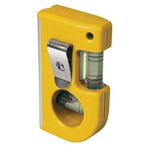 Stanley 0-42-130 Pocket Level magnetic horizontal/vertical, Yellow