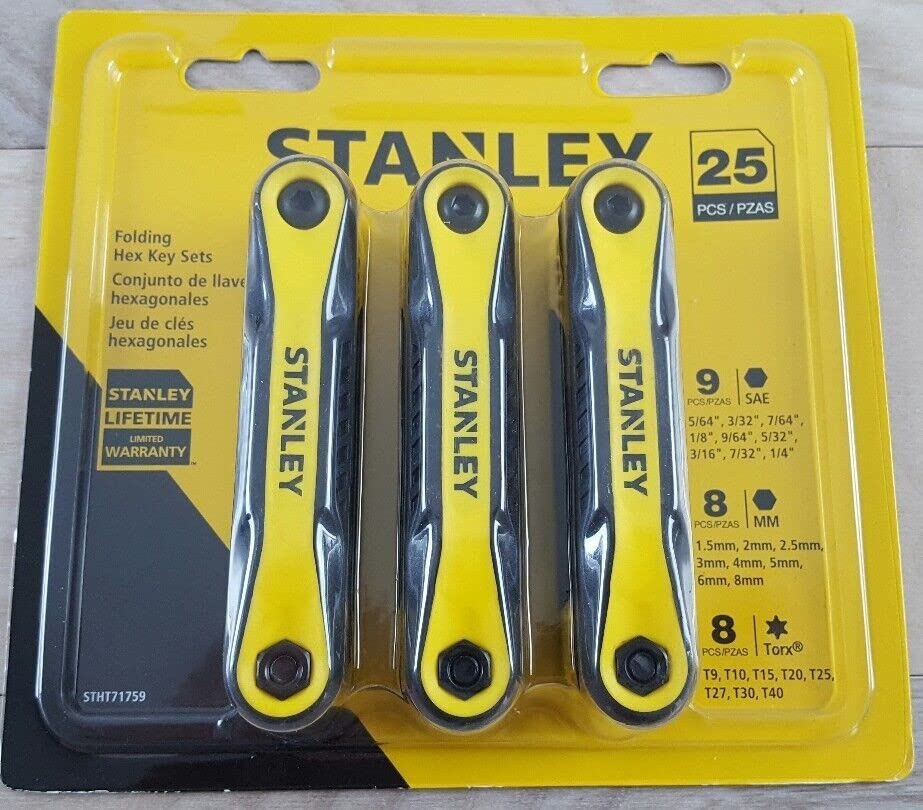 Stanley STHT71839 Folding Metric and Sae Hex Keys, 2-Pack