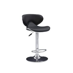 powell furniture powell pu, chrome/black barstool