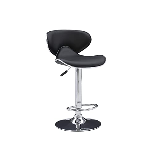 Powell Furniture Powell PU, Chrome/Black Barstool