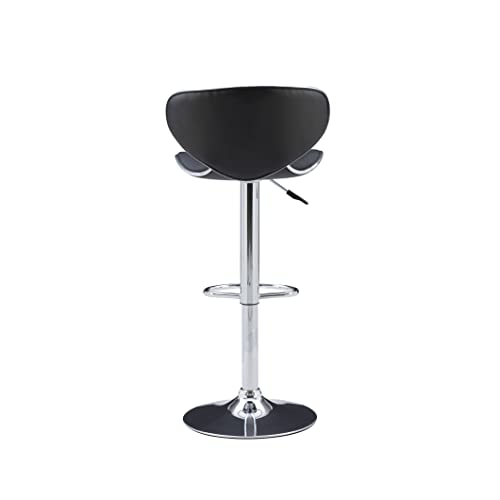 Powell Furniture Powell PU, Chrome/Black Barstool