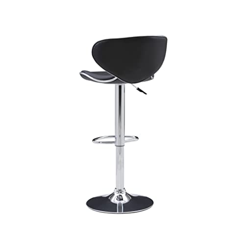 Powell Furniture Powell PU, Chrome/Black Barstool