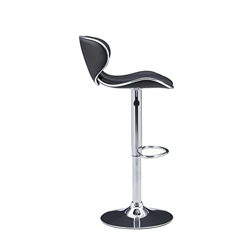 Powell Furniture Powell PU, Chrome/Black Barstool