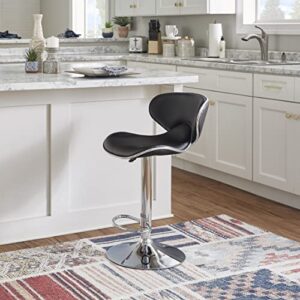 Powell Furniture Powell PU, Chrome/Black Barstool