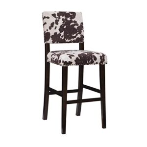 linon udder madness corey bar stool, 19"w x 22.5"d x 44.75"h, brown