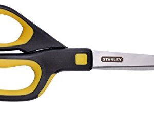 Stanley 8 Inch All-Purpose Ergonomic Scissor (SCI8EST-YLW), Yellow/Black