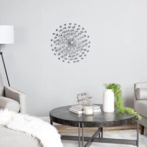 Stratton Home Decor SHD0192 Acrylic Burst Wall Decor, 24", Silver, 24.00 W X 5.00 D X 24.00 H