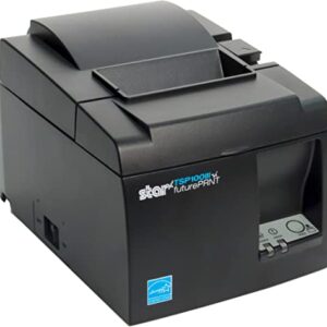 Star Micronics TSP143IIILAN Ethernet (LAN) Thermal Receipt Printer with Auto-Cutter and Internal Power Supply - Gray