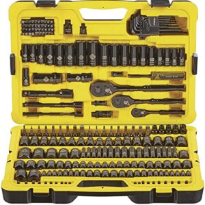 stanley professional grade black chrome new mechanics tool set (socket set-229 pieces)