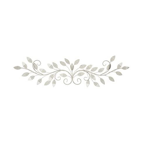 Stratton Home Decor S07736 Brushed Pearl Over The Door Wall Decor, 51.00 W x 1.00 D x 15.00 H, White