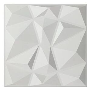 art3d textures 3d wall panels white diamond design pack of 12 tiles 32 sq ft (pvc)