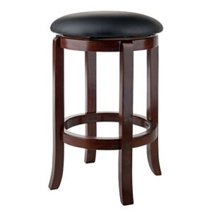 winsome walcott swivel bar stool, 24", walnut