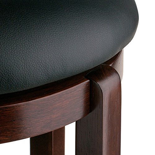 Winsome Walcott Swivel Bar Stool, 24", Walnut