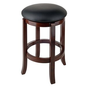 Winsome Walcott Swivel Bar Stool, 24", Walnut