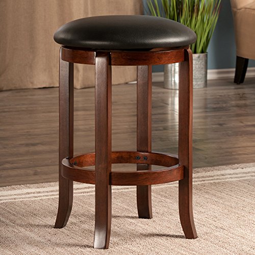 Winsome Walcott Swivel Bar Stool, 24", Walnut