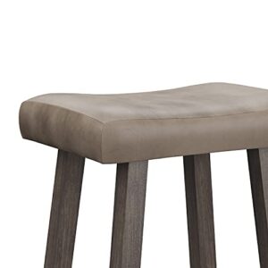 Hillsdale Furniture Saddle Backless, Rustic Gray Bar Stool