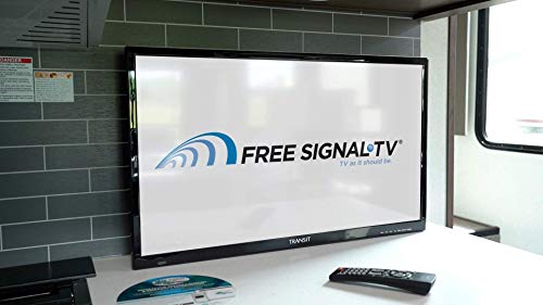 FREE SIGNAL TV Transit 28" 12 Volt DC Powered LED Flat Screen HDTV for RV Camper and Mobile Use