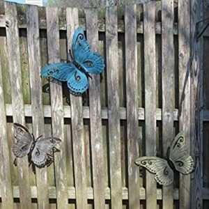 Superdream 3D Nature Inspired Metal Butterfly DIY Decorative Wall Art Trio Hang Indoors or Outdoors