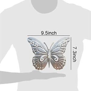 Superdream 3D Nature Inspired Metal Butterfly DIY Decorative Wall Art Trio Hang Indoors or Outdoors